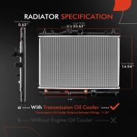 China Radiator with Oil Cooler for Nissan Versa 2007-2012 L4 1.6L 1.8L Auto Trans. for sale