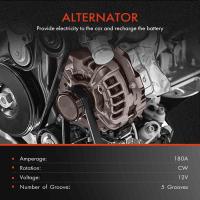 China Alternator 180A 12V 12V CW 5-Groove Pulley for Audi S5 2008 2009 2010 V8 4.2L for sale