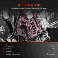 China Alternator 125A 12V CW 6-Groove Pulley for Saturn Vue 2002-2003 V6 3.0L for sale