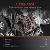 China Alternator 132A 12V CW 6-Groove for Dodge Durango Ram 1500 Jeep Grand Cherokee for sale