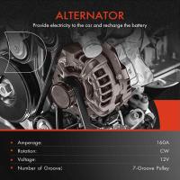China Alternator 160A 12V CW 7-Groove Pulley for Dodge Ram 1500 2500 3500 2007-2008 for sale