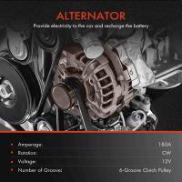 China Alternator 180A 12V CCW 6-Groove Clutch for Land Rover Discovery Sport LR2 for sale