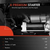 China Starter Motor 1.2KW 12V CW 8 Teeth for Mitsubishi Lancer 2002-2003 Mirage for sale