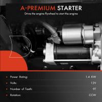 China Starter Motor 1.4KW 12V CCW 9 Teeth for Audi 90 100 A4 A6 Quattro VW Passat for sale