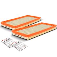 China 2x Engine Air Filter with Flexible Panel for Jeep TJ Wrangler 1997-2006 for sale