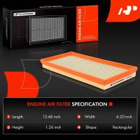 China 2x Engine Air Filter with Flexible Panel for Jeep TJ Wrangler 1997-2006 for sale