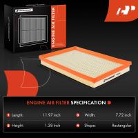 China 2x Engine Air Filter with Flexible Panel for Saturn Ion 2006-2007 L4 2.2L 2.4L for sale