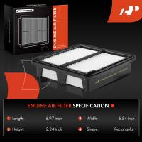 China 2x Engine Air Filter with Rigid Panel for Honda Fit 2009-2014 L4 1.5L for sale