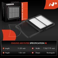 China 2x Engine Air Filter with Rigid Panel for Toyota Prius 2004-2009 L4 1.5L for sale