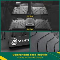 China 3x Front & Rear Black Floor Mats Liners for Toyota Tundra 22-23 Crew Cab Pickup for sale