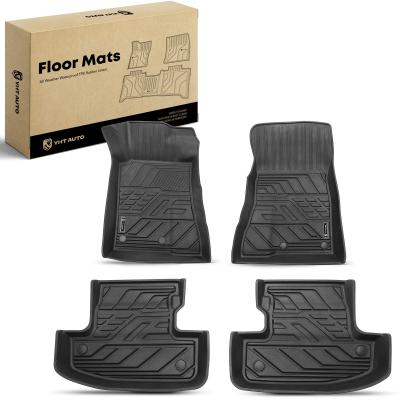China 3x Front & Rear Black Floor Mats Liners for Ford Explorer 2019-2021 5 Seats for sale