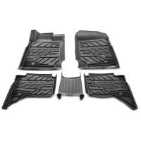 China 3x Front & Rear Black Floor Mats Liners for Ford Ranger Crew Cab Pickup 19-21 for sale