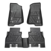 China 3x Front & Rear Black Floor Mats Liners for Jeep Wrangler 18-23 Unlimited 4-Door for sale