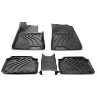 China 3x Front & Rear Black Floor Mats Liners for Hyundai Sonata 2020-2021 Kia K5 for sale