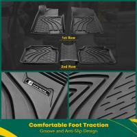 China 3x Front & Rear Black Floor Mats Liners for Hyundai Sonata 2020-2021 Kia K5 for sale
