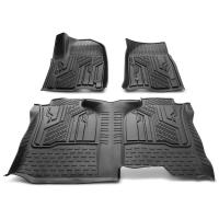 China 3x Front & Rear Black Floor Mats Liners for Chevrolet Silverado GMC Sierra 1500 for sale