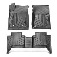China 3x Front & Rear Black Floor Mats Liners for Toyota Tacoma 2016-2023 Double Cab for sale