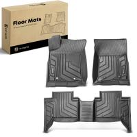 China 3x Front & Rear Black Floor Mats Liners for Toyota Tacoma 2016-2023 Double Cab for sale