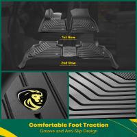 China 3x Front & Rear Black Floor Mats Liners for BMW X5 G05 2019-2023 for sale