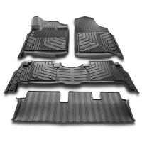 China 4x Front & Rear Black Floor Mats Liners for Toyota Land Cruiser 10-20 SUV 7-Seats for sale
