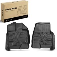 China 2x Front Black Floor Mats Liners for Ford F-150 2015-2023 SuperCrew SuperCab 4dr for sale