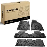 China 4x Front & Rear Black Floor Mats Liners for Toyota Highlander 2014-2019 7-Seats for sale