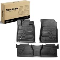 China 3x Front & Rear Black Floor Mats Liners for Toyota Tundra CrewMax Double Cab for sale