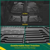 China 3x Front & Rear Black Floor Mats Liners for Toyota Tundra CrewMax Double Cab for sale