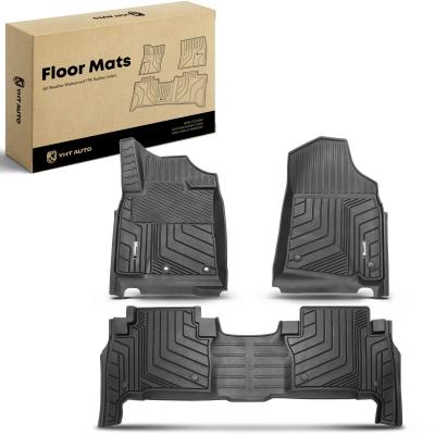 China 3x Front & Rear Black Floor Mats Liners for Toyota Land Cruiser 10-20 SUV 5-Seats for sale