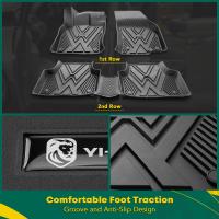 China 3x Front & Rear Black Floor Mats Liners for Volkswagen T-ROC 2020-2022 for sale