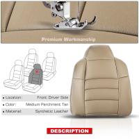 China Front Driver Seat Cover for Ford F-250 F-350 2002-2007 Medium Parchment Tan for sale
