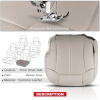 China Front Driver Seat Cover for Chevy Silverado 1500 99-02 GMC Sierra Pewter Gray for sale