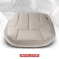 China Front Driver Seat Cover for Chevy Silverado 1500 99-02 GMC Sierra Pewter Gray for sale