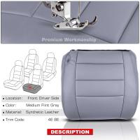 China Front Driver Seat Cover for Ford F-250 F-350 Super Duty 02-07 Medium Flint Gray for sale
