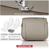 China Front Driver Seat Cover for Cadillac Escalade EXT ESV 07-14 Light Cashmere Tan for sale