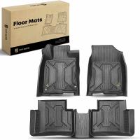 China 3x Front & Rear Black Floor Mats Liners for Honda Civic 2016-2022 for sale