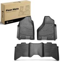 China 3x Front & Rear Black Floor Mats Liners for Ram 1500 2013-2018 2500 3500 Crew Cab for sale