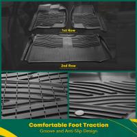 China 3x Front & Rear Black Floor Mats Liners for Ford F-150 15-23 Super Crew Cab 4dr for sale