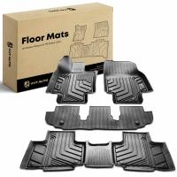 China 4x Front & Rear Black Floor Mats Liners for Toyota Highlander 20-23 SUV 7-Seats for sale