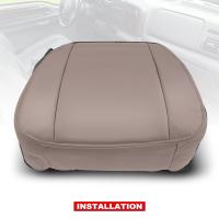 China Front Driver Seat Cover for Ford F-250 F-350 Super Duty 02-07 Med Parchment Tan for sale