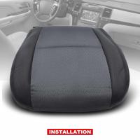 China Front Driver Seat Cover for Chevrolet Silverado 1500 GMC Sierra 1500 Black Cloth for sale
