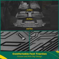 China 4x Front & Rear Black Floor Mats Liners for Ford Explorer 2019-2021 SUV for sale