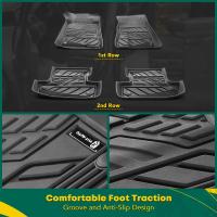 China 4x Front & Rear Black Floor Mats Liners for Ford Mustang 2015-2021 for sale