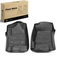 China 2x Front Black Floor Mats Liners for Chevy Silverado 1500 GMC Sierra 1500 14-18 for sale