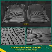 China 2x Front Black Floor Mats Liners for Chevy Silverado 1500 GMC Sierra 1500 14-18 for sale