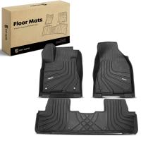 China 3x Front & Rear Black Floor Mats Liners for Toyota Highlander 2014-2019 5-Seats for sale