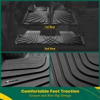 China 3x Front & Rear Black Floor Mats Liners for Toyota Highlander 2014-2019 5-Seats for sale
