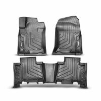 China 3x Front & Rear Black Floor Mats Liners for Toyota Land Cruiser 09-19 5-Seats for sale