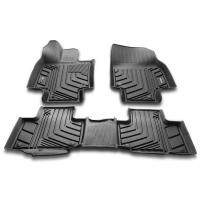 China 3x Front & Rear Black Floor Mats Liners for Toyota Highlander 20-23 SUV 5-Seats for sale