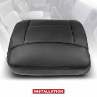 China Front Driver Seat Cover for Ford F-150 2004-2008 Ebony Black Synthetic Leather for sale